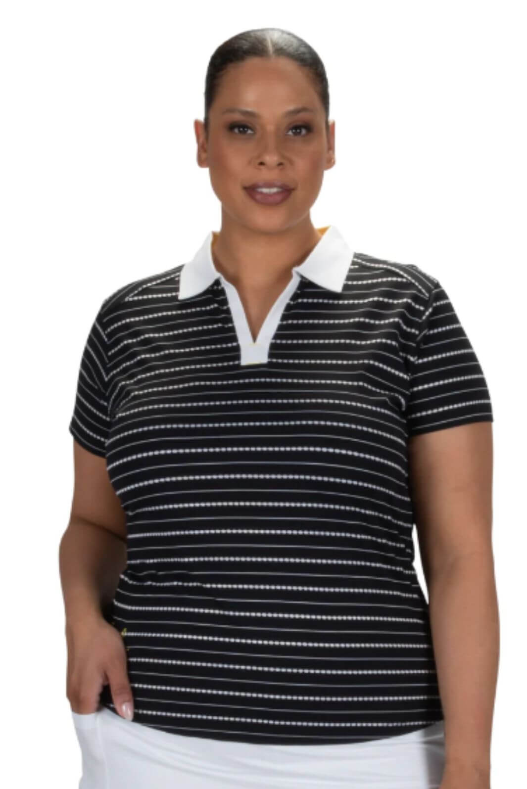 Lopez Plus Size Stitch Short Sleeve Golf Polo Shirt